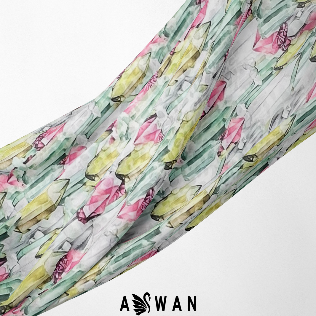 Fabric - Crystalini Jacquard Silk for Mukhawar|Made for Arab Clothing